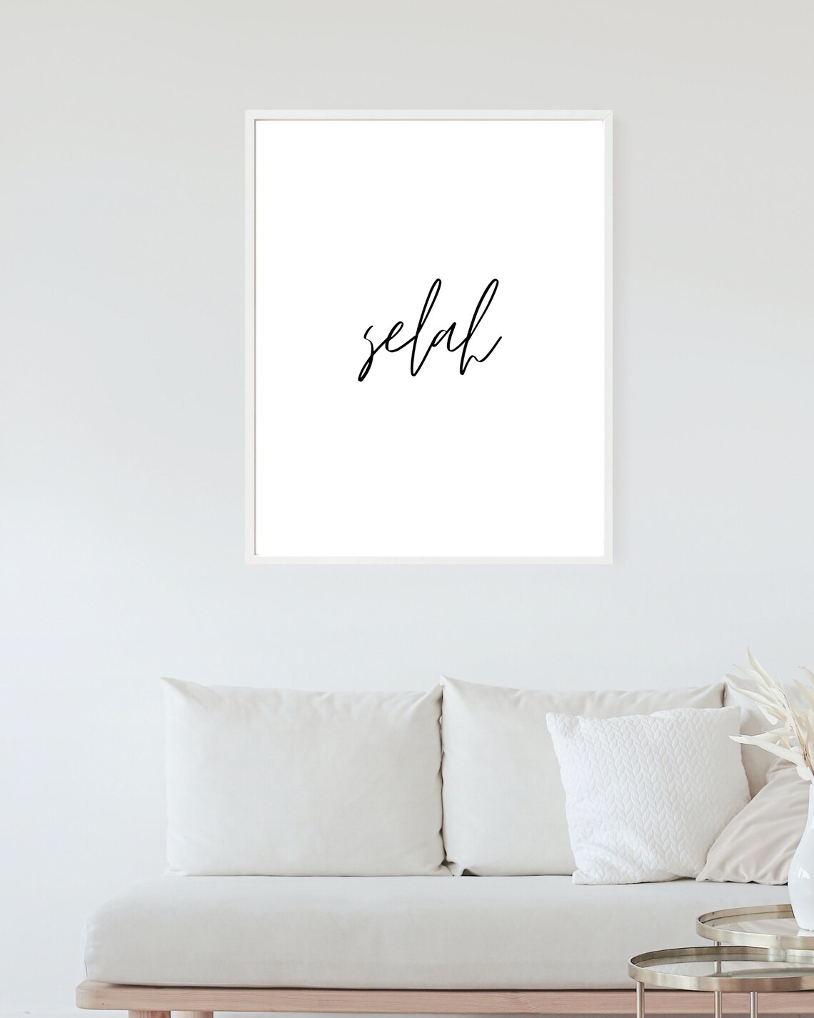 Selah Print, Bible Verse Printable, Minimalist Wall Art, Christian Home ...