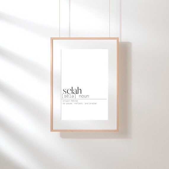 Selah Definition Print Bible Verse Printable Minimalist Etsy selah-definition-print-bible-verse-printable-minimalist-etsy