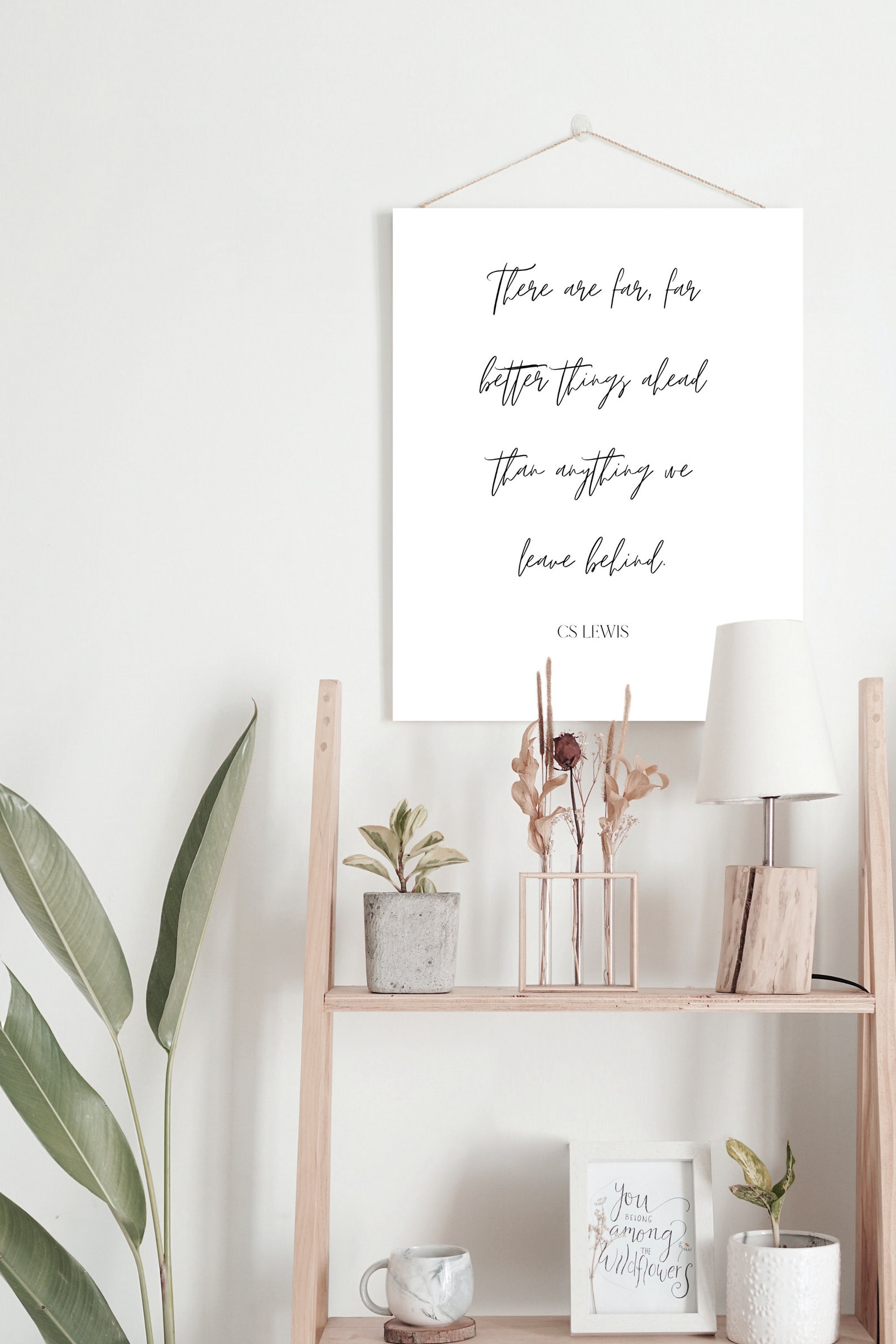 CS Lewis Quote There Are Far Better Things Ahead Minimalist Wall Art ...