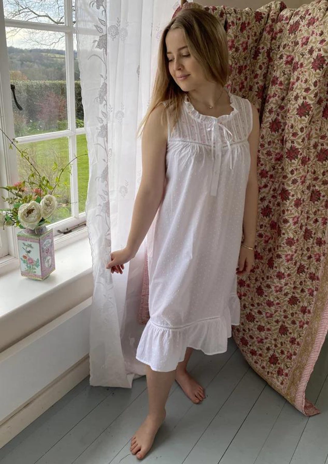 Chemise Nightie Bridal Night Gown Women Sleepwear Victorian Nightwear ...