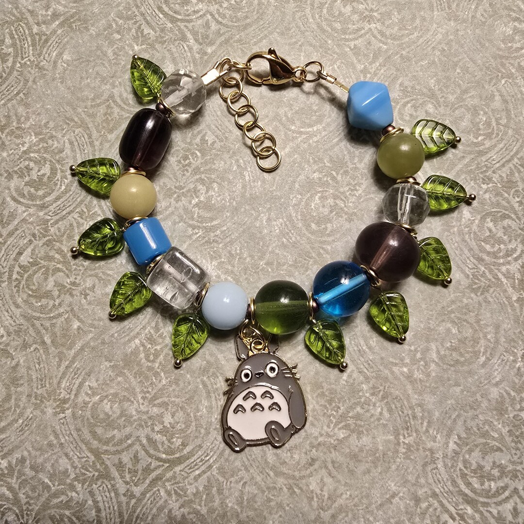 Blue Skies & Totoro Studio Ghibli Charm Bracelet Stainless Steel, Czech ...