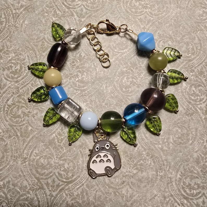 Blue Skies & Totoro Studio Ghibli Charm Bracelet Stainless Steel, Czech ...
