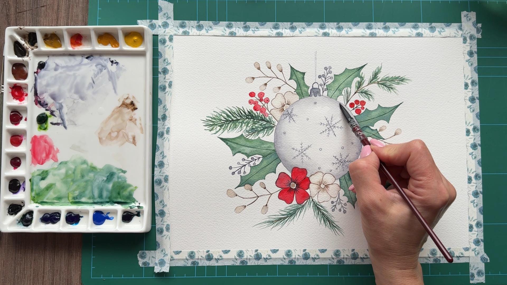 Christmas Joy Outline Drawing | Printable Watercolor Template for DIY ...