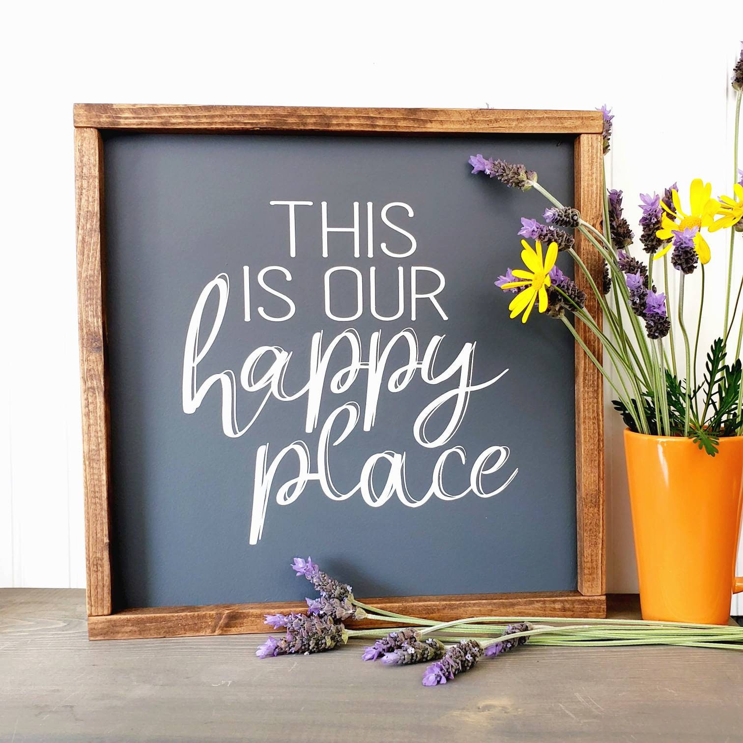 Our happy place sign This is our happy place Family room | Etsy