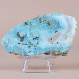 Raw Larimar Slab Atlantis Stone Dolphin Stone Genuine Larimar Dominican ...