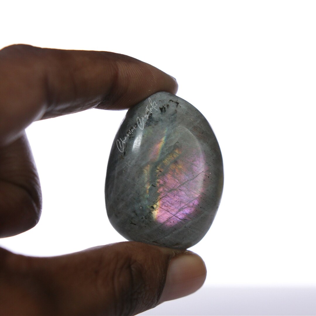 Mini Pink Sunset Labradorite Palm Stone - Etsy