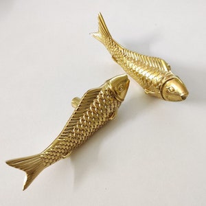 Fish Brass Knobs Kitchen Pulls and Knobs Cabinet Handles Knobs Nordic Style Drawer Knobs Pulls ...