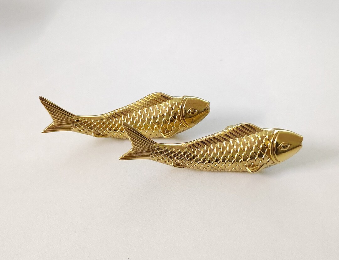 Fish Brass Knobs Kitchen Pulls and Knobs Cabinet Handles Knobs Nordic Style Drawer Knobs Pulls ...
