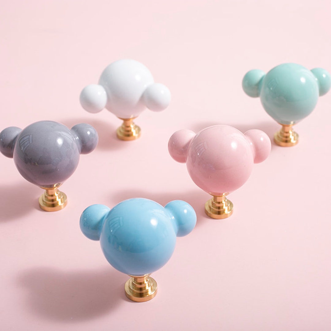 Cute Bear Knobs Ceramic Knobs Dresser Knob Drawer / Cabinet Handle ...