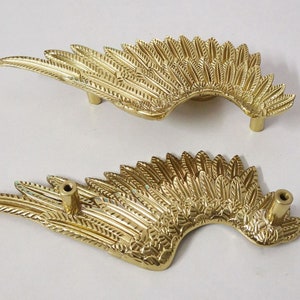 Brass Wing Knobs Kitchen Pulls and Knobs Cabinet Handles Knobs Nordic Style Drawer Knobs Pulls ...