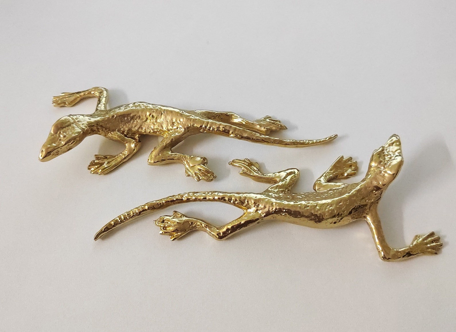 Solid Brass Gecko Knobs Drawer Knobs Pulls Kitchen Cabinet - Etsy