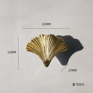 Solid Brass Leaf Knobs Cabinet Pull Knobs Gold Leaves Dresser Knob Pull Kitchen Door Handle Knob ...