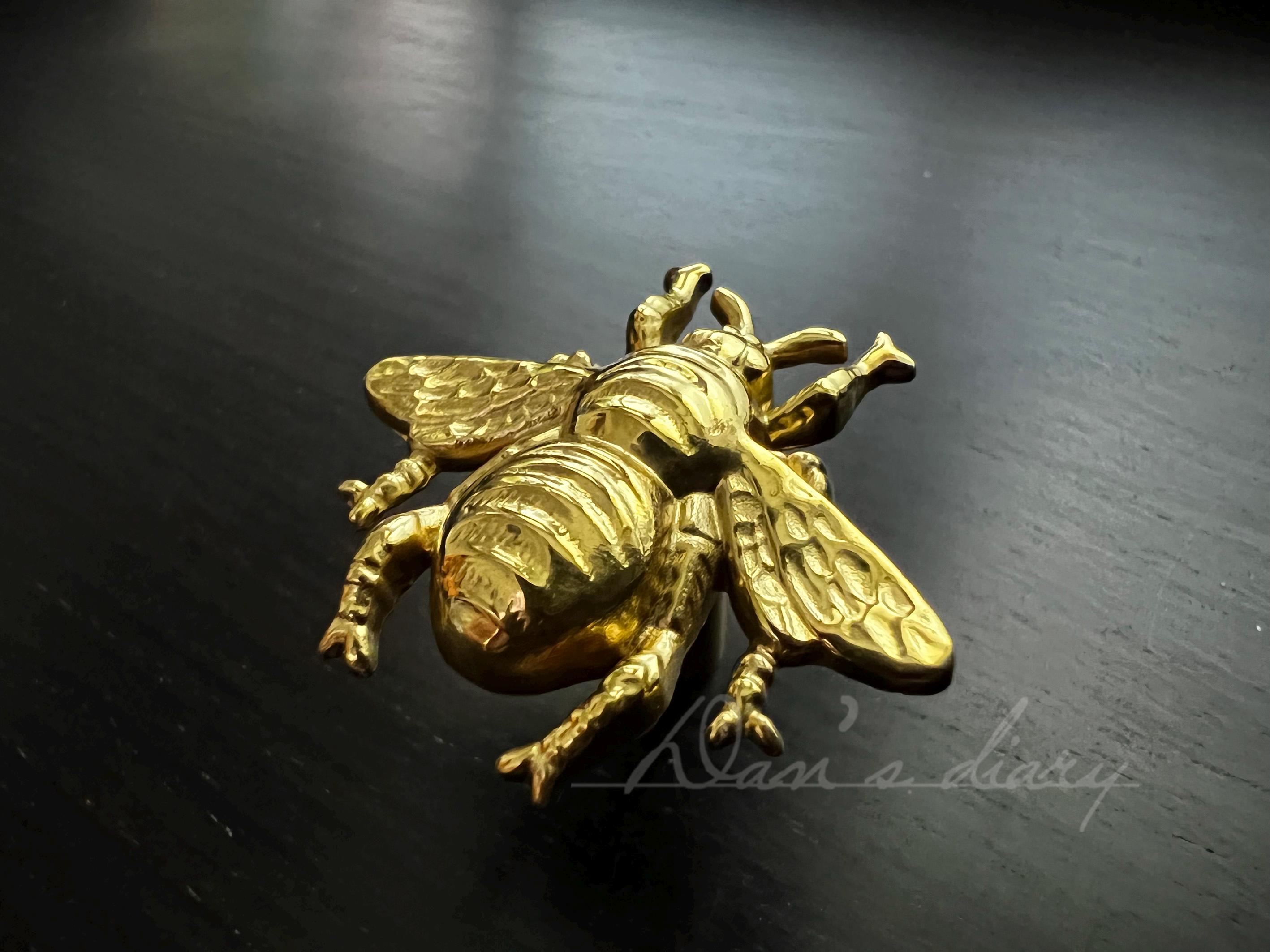 Solid Brass Bee Drawer Knob: Animal Cabinet Pull Handle - Etsy