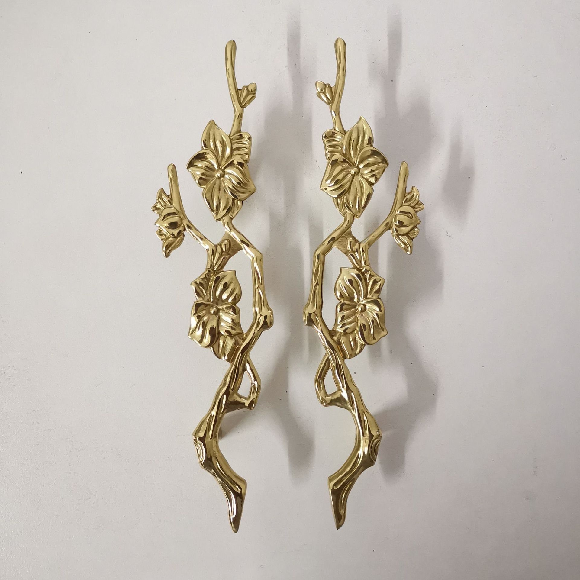 Solid Brass Flower Knob: Gold Dresser Drawer Pull, Cabinet Hardware - Etsy