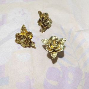 Flower Brass Knobs Kitchen Pulls and Knobs Cabinet Handles Knobs Nordic Style Drawer Knobs Pulls ...