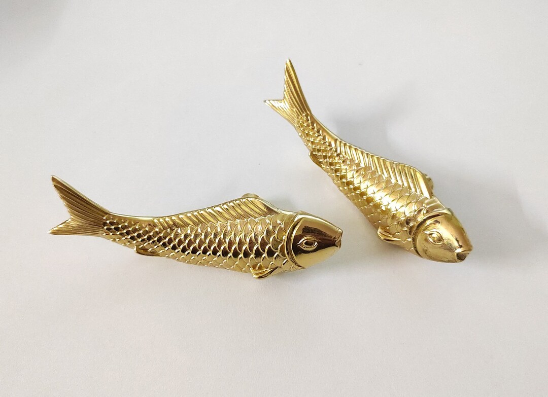 Fish Brass Knobs Kitchen Pulls and Knobs Cabinet Handles Knobs Nordic ...