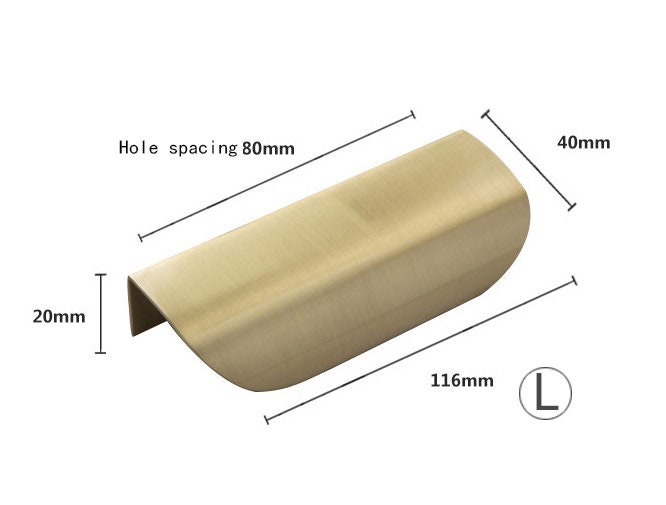 Lip Pull Cabinet Knobscurved Drawer Pullsinvisible Cupboard - Etsy ...