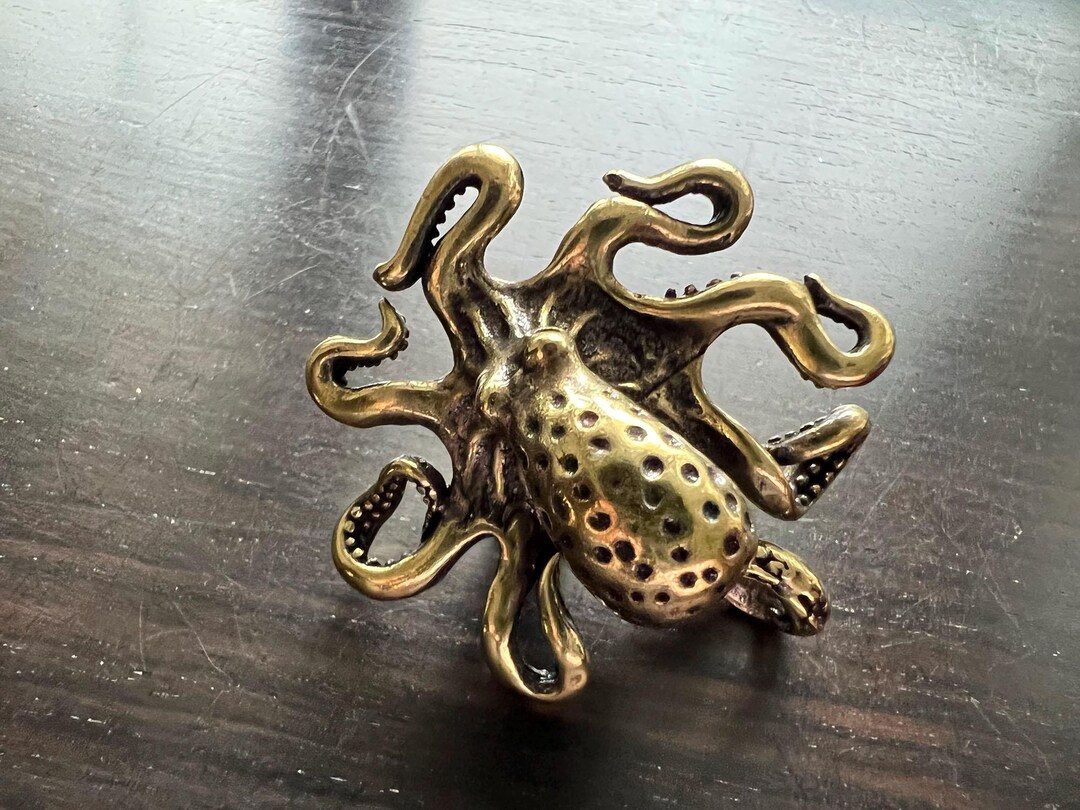 Octopus Knobs Pulls Antique Brone Brass Knobs Kitchen Pulls Knobs Decor ...