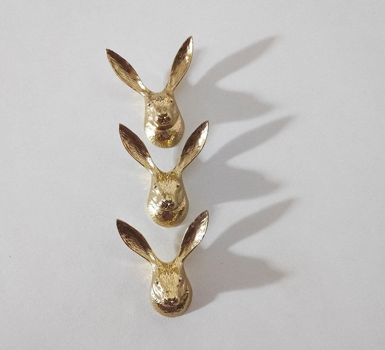 Brass Rabbit Knobs Modern Gold Knobs Decor Dresser Knobs Pulls - Etsy