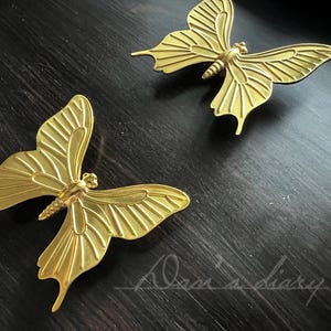 Solid Brass Butterfly Drawer Knobs Cabinet Handles Knobs for Homes, Drawer Handles Decorative ...