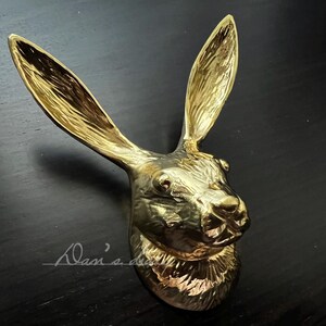 Brass Rabbit Knobs Modern Gold Knobs Decor Dresser Knobs Pulls Child Gift Drawer Knob Kitchen ...