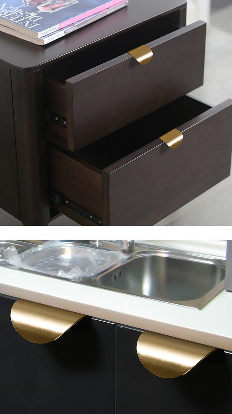 Lip Pull Cabinet Knobscurved Drawer Pullsinvisible Cupboard - Etsy ...