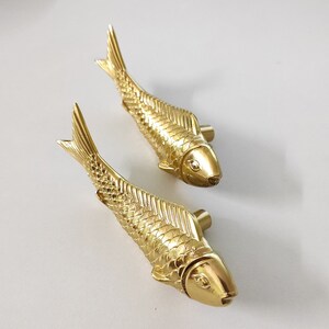 Fish Brass Knobs Kitchen Pulls and Knobs Cabinet Handles Knobs Nordic Style Drawer Knobs Pulls ...