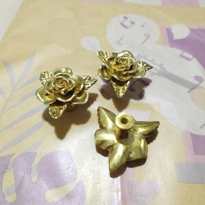 Flower Brass Knobs Kitchen Pulls and Knobs Cabinet Handles Knobs Nordic Style Drawer Knobs Pulls ...