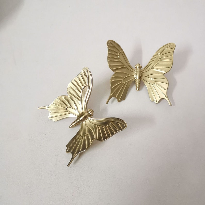 Solid Brass Butterfly Drawer Knobs Cabinet Handles Knobs for - Etsy