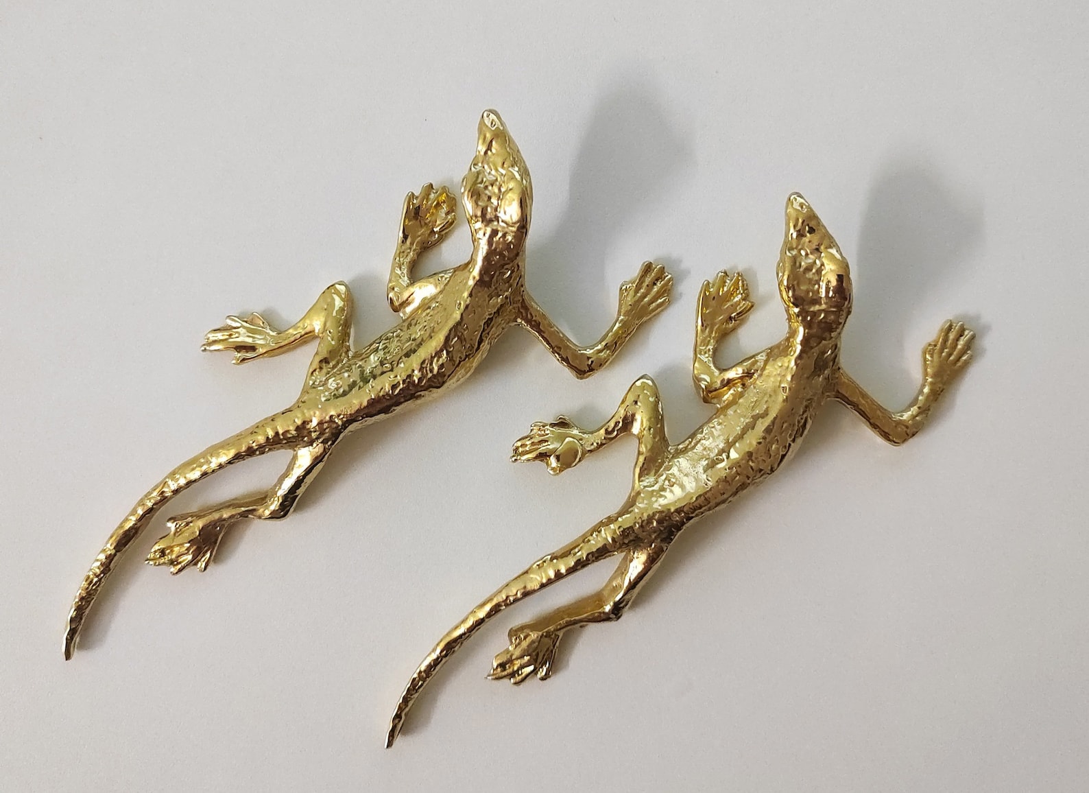 Solid Brass Gecko Knobs Drawer Knobs Pulls Kitchen Cabinet - Etsy