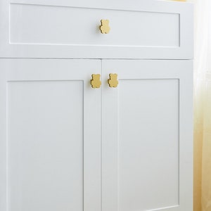 Solid Brass Bear Knobs Dresser Knob Pull Cupboard Knob Drawer Pulls ...