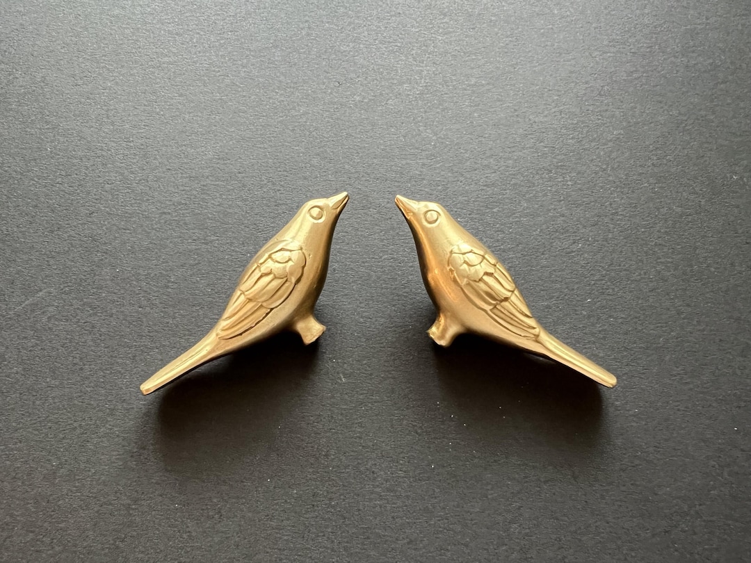 Brass Bird Drawer Knobs Pulls Bird Dresser Knobs Kitchen Cabinet Pulls Handle Door Knob Ring ...