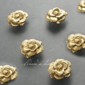 Flower Brass Knobs Kitchen Pulls and Knobs Cabinet Handles Knobs Nordic Style Drawer Knobs Pulls ...
