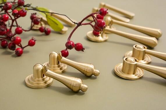 Brass Drop Ring Pull Drawer Pulls Cabinet Pulls Dresser Pulls - Etsy