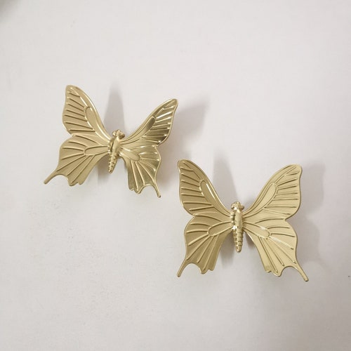 Solid Brass Butterfly Drawer Knobs Cabinet Handles Knobs for - Etsy