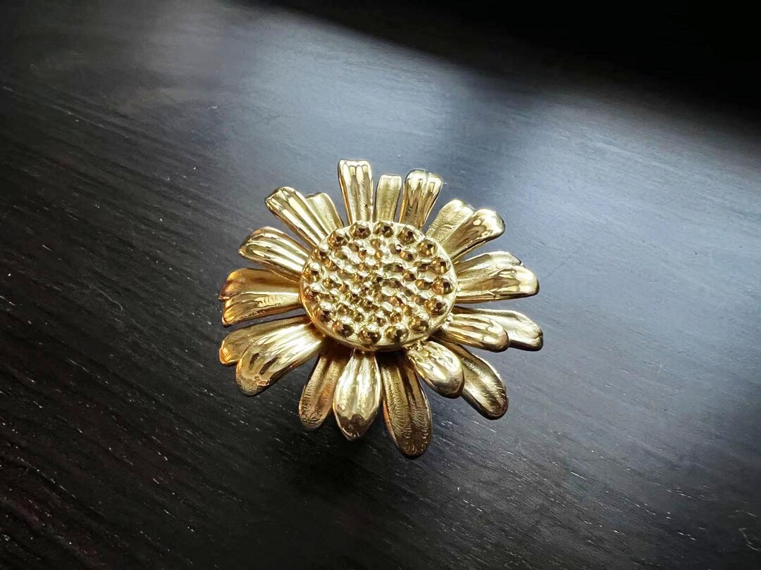 Brass Flower Knobs Pulls Handles Dresser Knobs Gold Cabinet Knobs Handles Decor Kitchen Cupboard ...