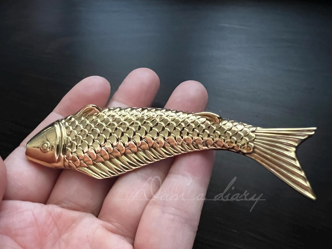 Fish Brass Knobs Kitchen Pulls and Knobs Cabinet Handles Knobs Nordic Style Drawer Knobs Pulls ...