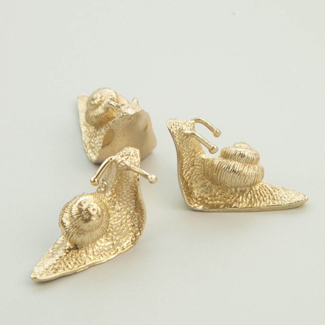 Solid Brass Snails Knobs Drawer Knobs Pulls Kitchen Cabinet | Etsy