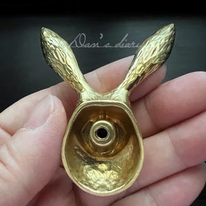 Brass Rabbit Knobs Modern Gold Knobs Decor Dresser Knobs Pulls Child Gift Drawer Knob Kitchen ...