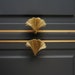 Solid Brass Leaf Knobs Cabinet Pull Knobs Gold Leaves Dresser - Etsy