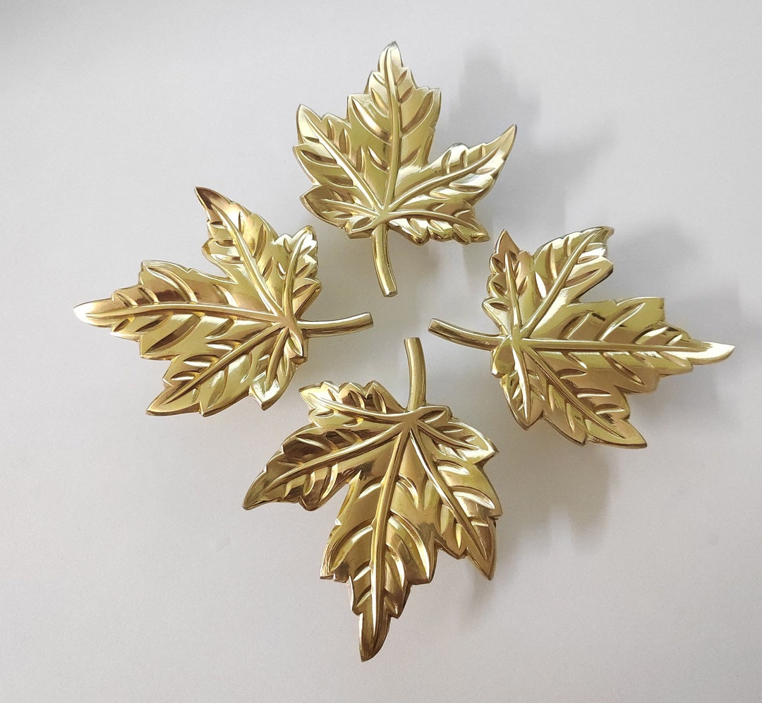 Leaf Brass Knobs Kitchen Pulls and Knobs Cabinet Handles Knobs Nordic Style Drawer Knobs Pulls ...