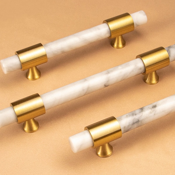 Marble Cabinet Pulls - Etsy