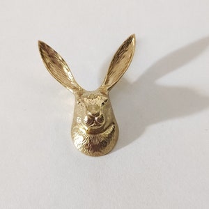 Brass Rabbit Knobs Modern Gold Knobs Decor Dresser Knobs Pulls Child Gift Drawer Knob Kitchen ...