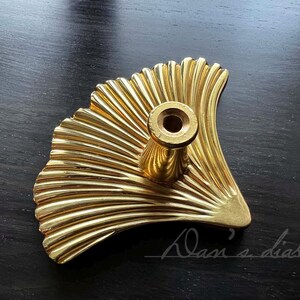 Solid Brass Leaf Knobs Cabinet Pull Knobs Gold Leaves Dresser Knob Pull Kitchen Door Handle Knob ...