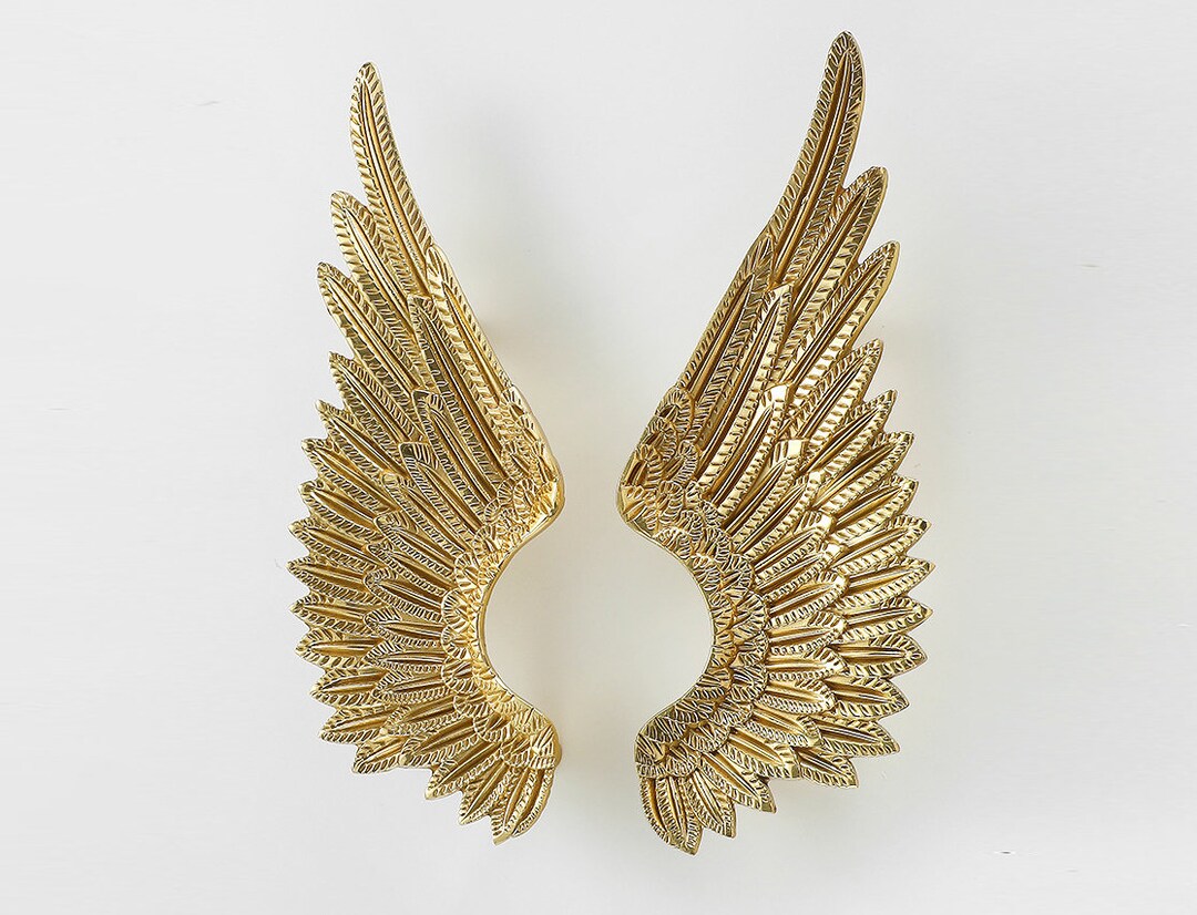 Brass Wing Knobs Kitchen Pulls and Knobs Cabinet Handles Knobs Nordic Style Drawer Knobs Pulls ...