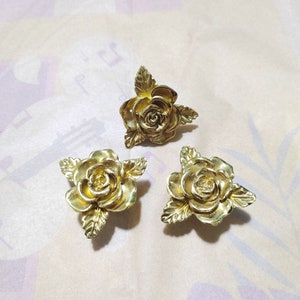 Flower Brass Knobs Kitchen Pulls and Knobs Cabinet Handles Knobs Nordic Style Drawer Knobs Pulls ...