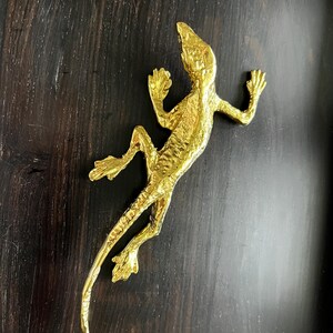 Solid Brass Gecko Knobs Drawer Knobs Pulls Kitchen Cabinet Pulls Handle Exquisite Dresser Knobs ...