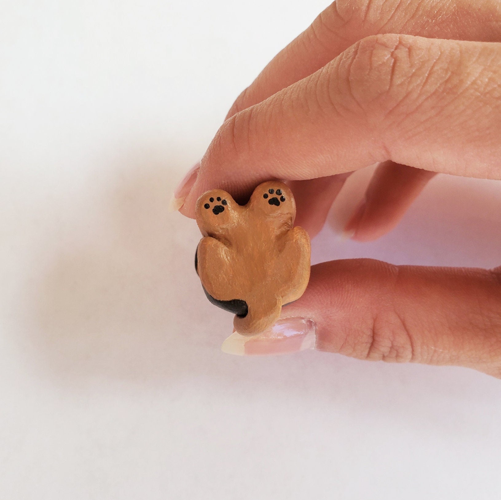 German Shepherd Puppy Mini-figure / Customizable Clay Dog Figurine ...