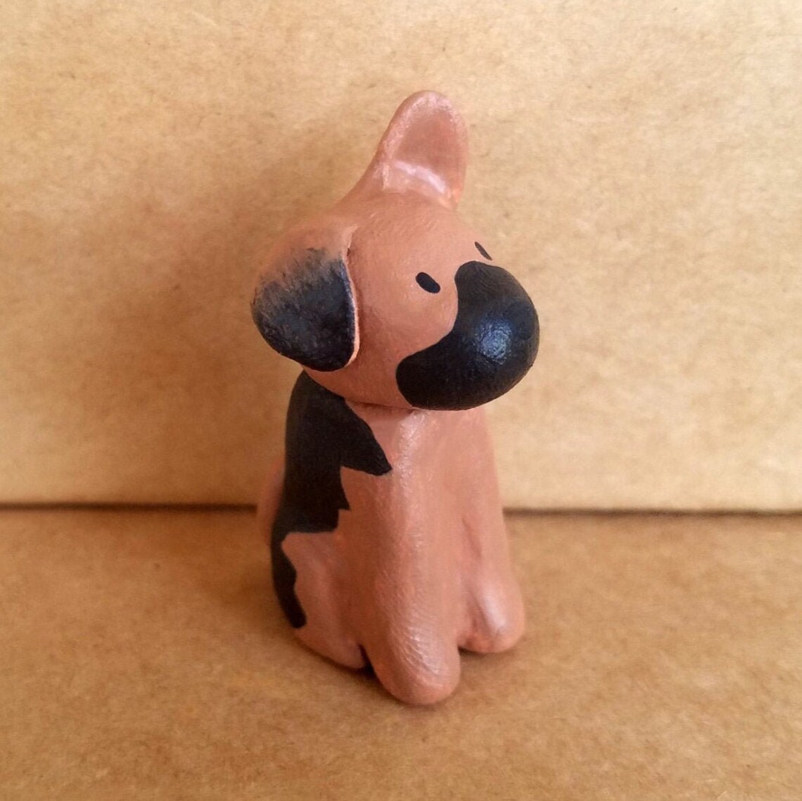 German Shepherd Puppy Mini-figure / Customizable Clay Dog Figurine ...