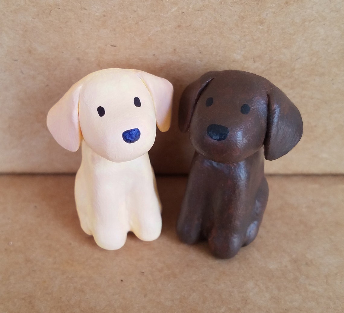 Labrador Retriever Puppy Mini-figure / Customizable Clay Dog - Etsy